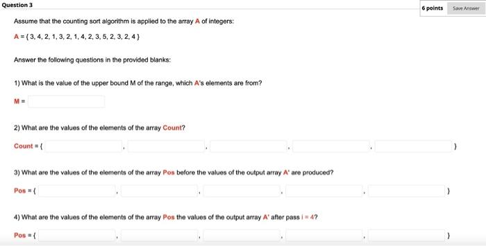 Solved Question 1 6 Points Save Answer Apply The Bottom Up