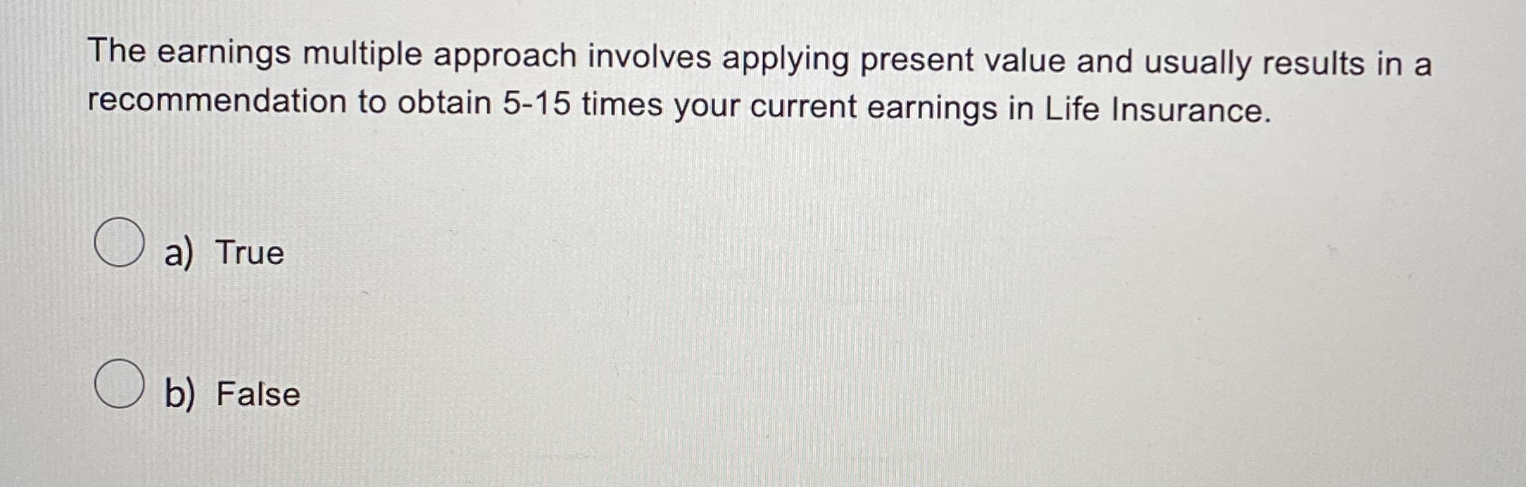 Solved The earnings multiple approach involves applying | Chegg.com