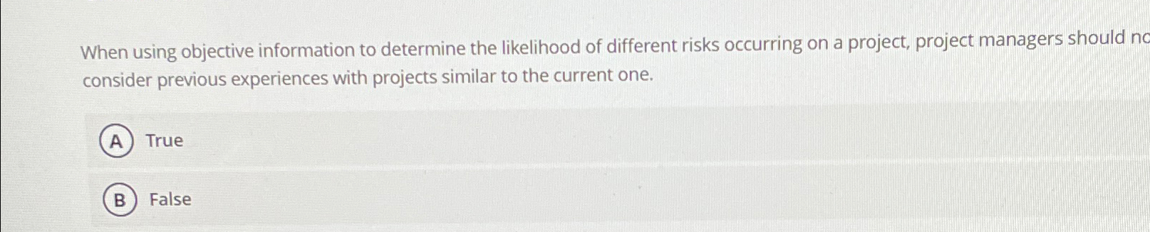 Solved When using objective information to determine the | Chegg.com