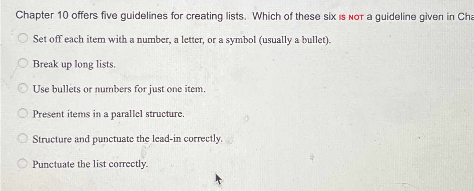 Solved Chapter 10 ﻿offers five guidelines for creating | Chegg.com
