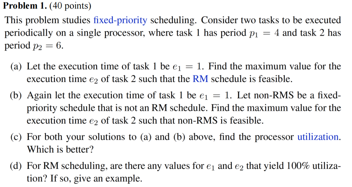 Solved Problem 1. (40 ﻿points)This problem studies | Chegg.com