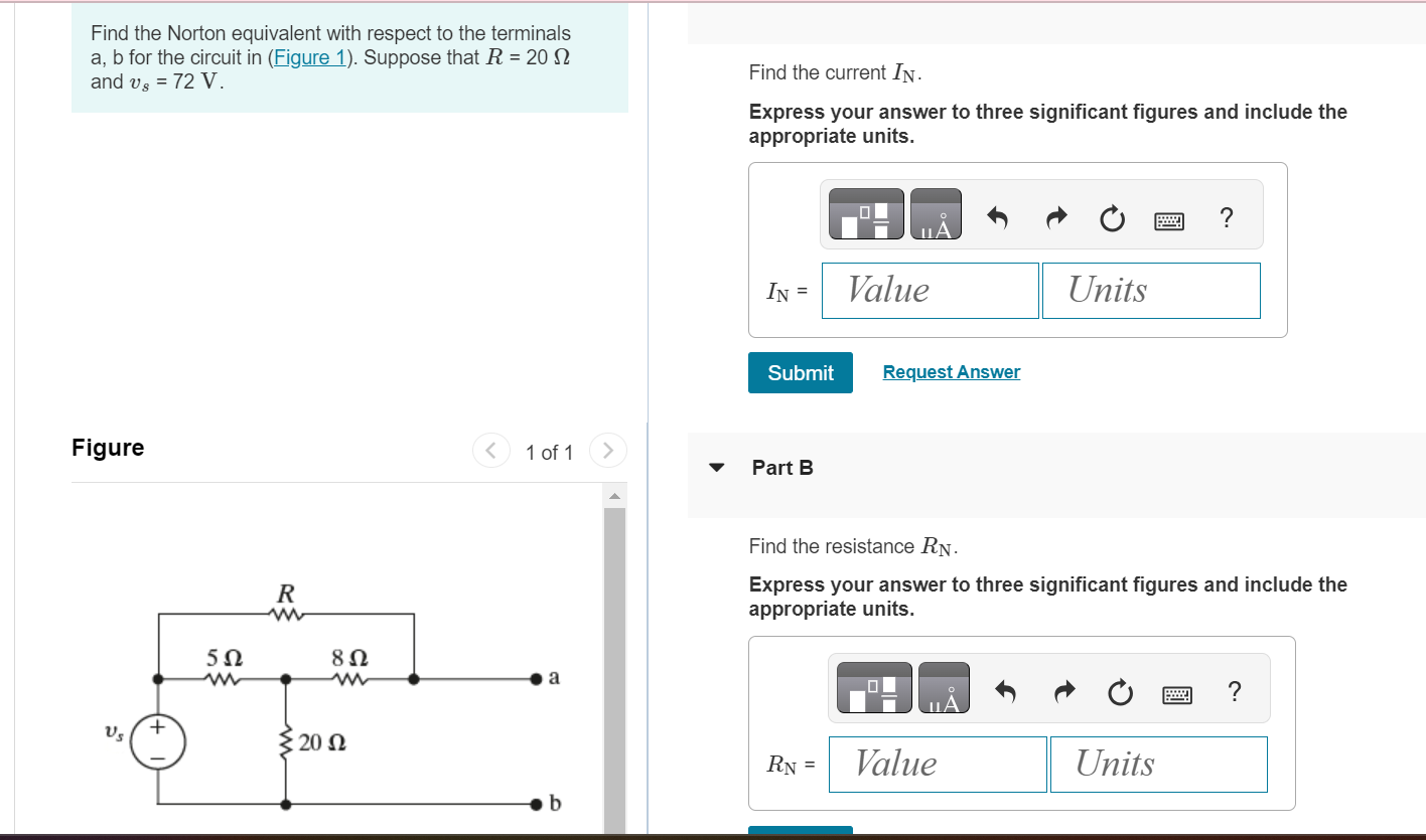 Solved Find the Norton equivalent with respect to the | Chegg.com