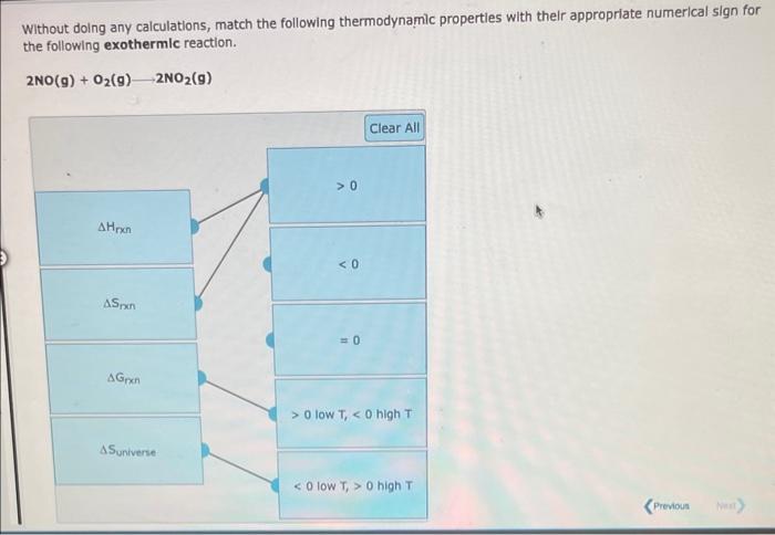 Solved Without doing any calculations, match the following | Chegg.com