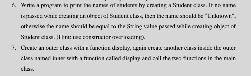 Solved 6. Write a program to print the names of students by | Chegg.com