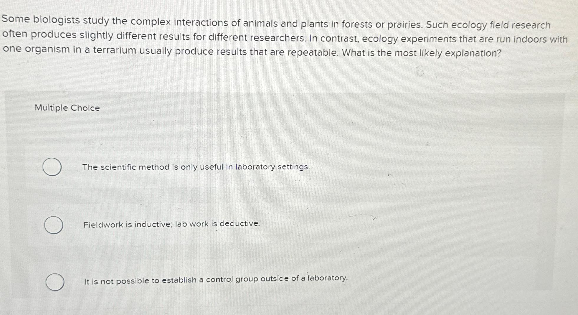 Solved Some biologists study the complex interactions of | Chegg.com Solved Some biologists study the complex interactions of | Chegg.com