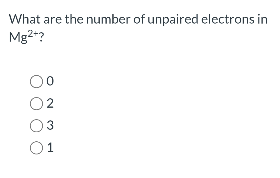 Solved What are the number of unpaired electrons | Chegg.com