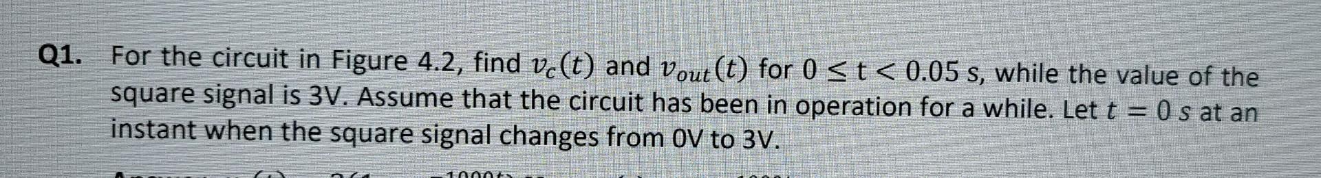 Solved Figure 4.2. RC differentiator used to generate | Chegg.com