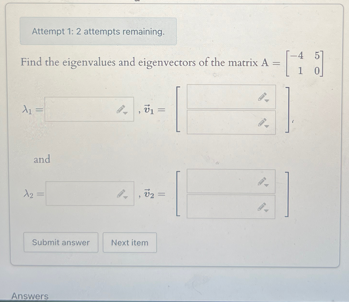 Attempt 1: 2 ﻿attempts remaining. ﻿Find the | Chegg.com