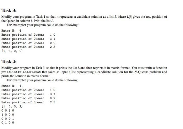 Solved Task 3: Modify your program in Task 1 so that it | Chegg.com