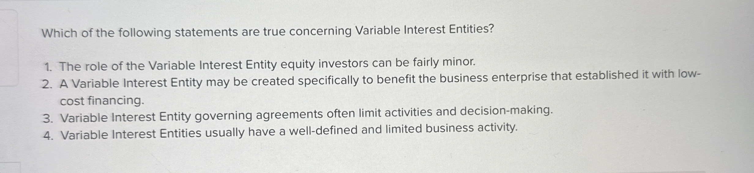 Solved Which of the following statements are true concerning | Chegg.com