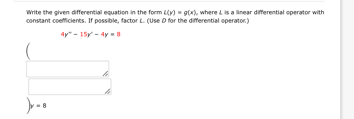 Solved Write the given differential equation in the form | Chegg.com