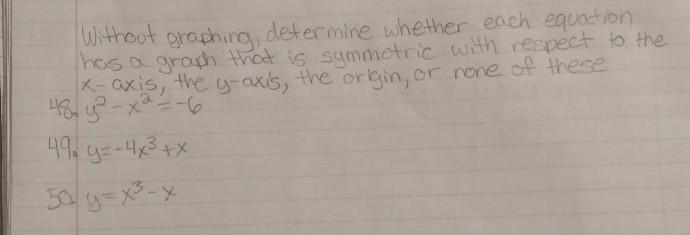 Solved Without graphing, determine whether each equation, | Chegg.com