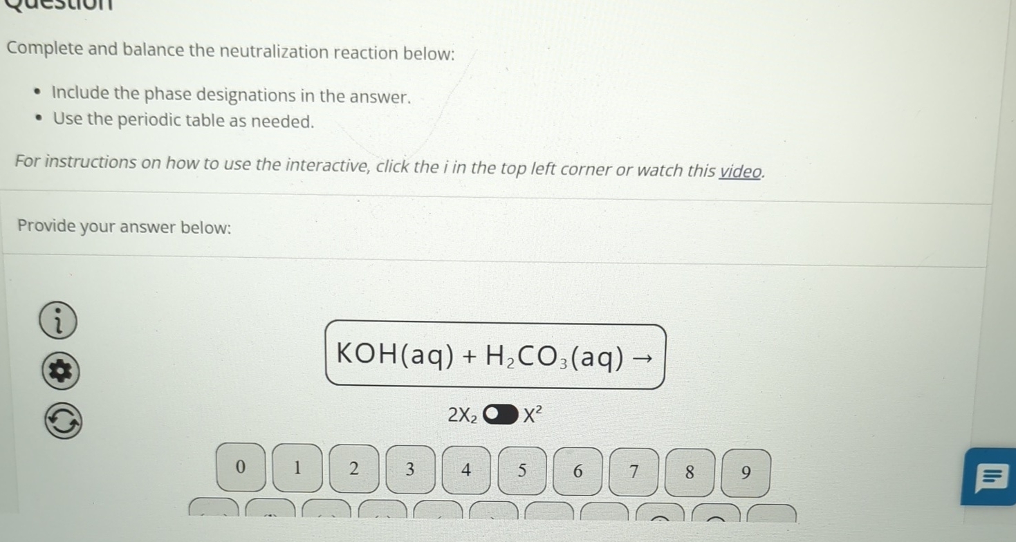 Solved Complete and balance the neutralization reaction | Chegg.com