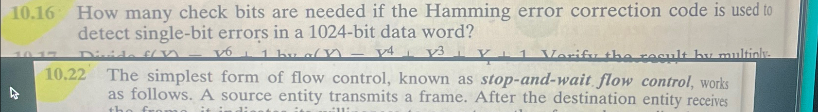 Solved 10 16 ﻿how Many Check Bits Are Needed If The Hamming