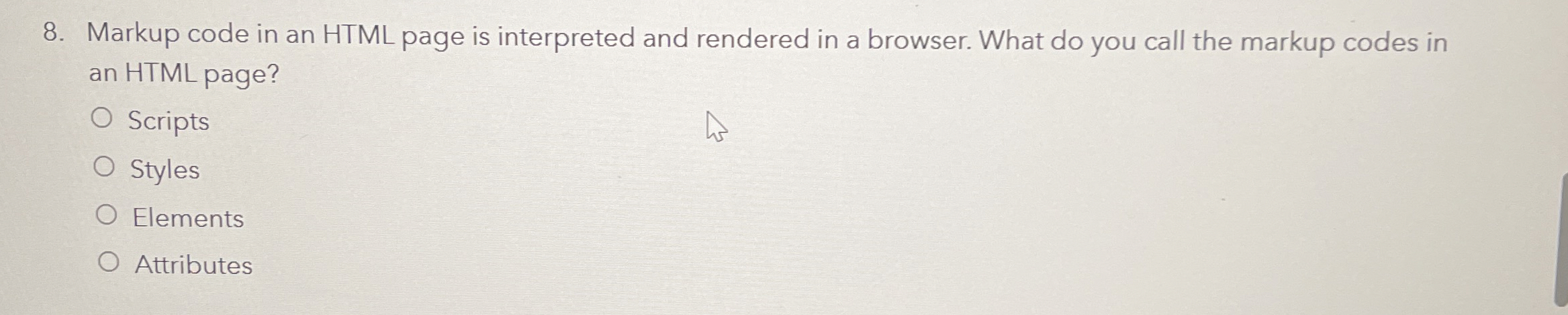 Solved Markup code in an HTML page is interpreted and | Chegg.com