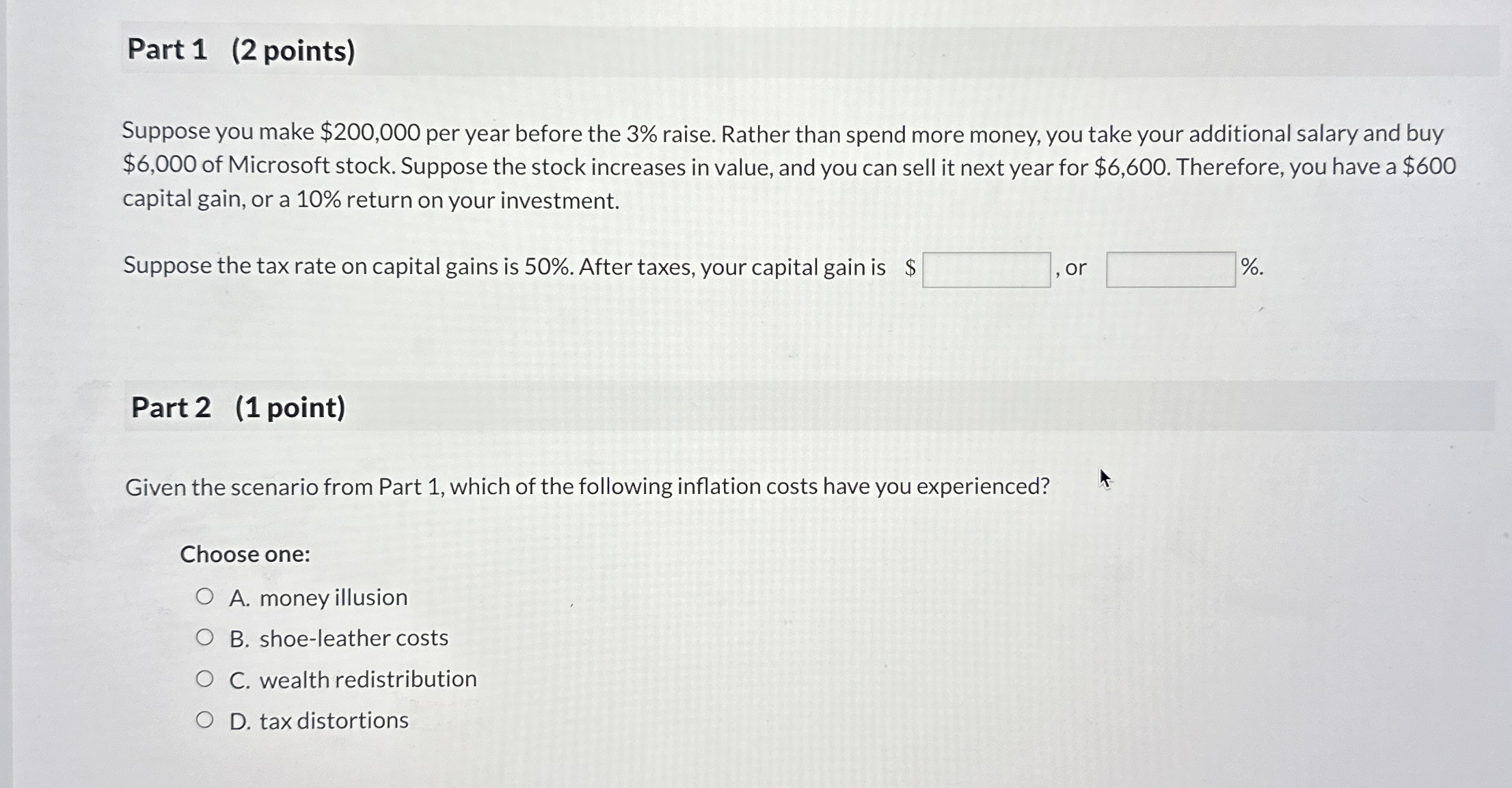 Solved Part 1 (2 ﻿points) ﻿$6,000 ﻿of Microsoft stock. | Chegg.com