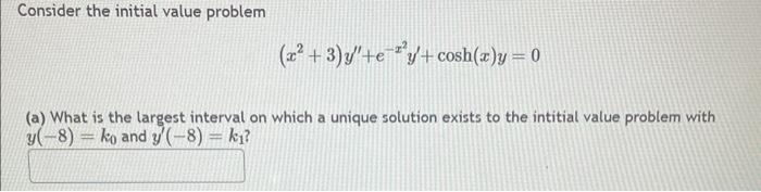 Solved Consider the initial value problem | Chegg.com