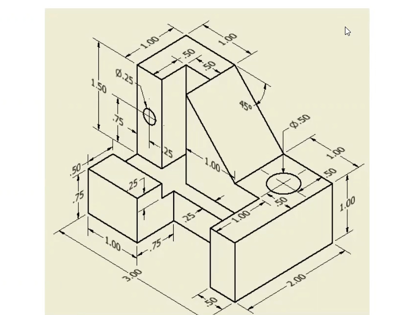 Solved Use AutoCAD to complete below Orthographic | Chegg.com