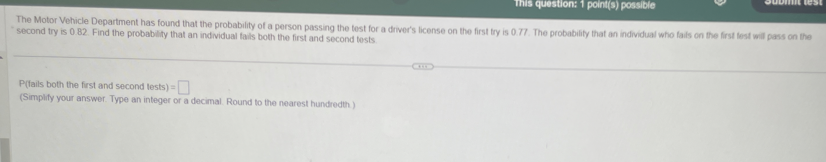 Solved This question: 1 ﻿point(s) ﻿possibleThe Motor Vehicle | Chegg.com