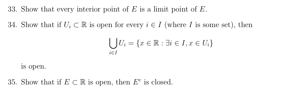 Solved Show that every interior point of E ﻿is a limit point | Chegg.com