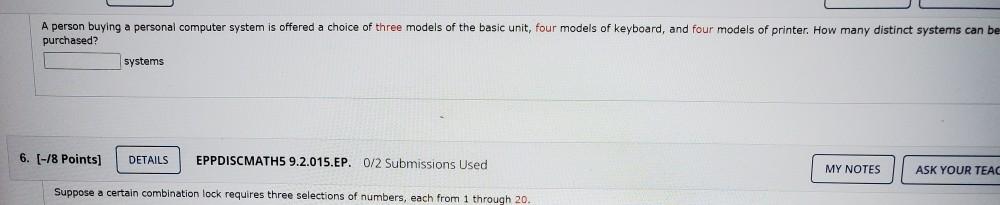 Solved A person buying a personal computer system is offered | Chegg.com