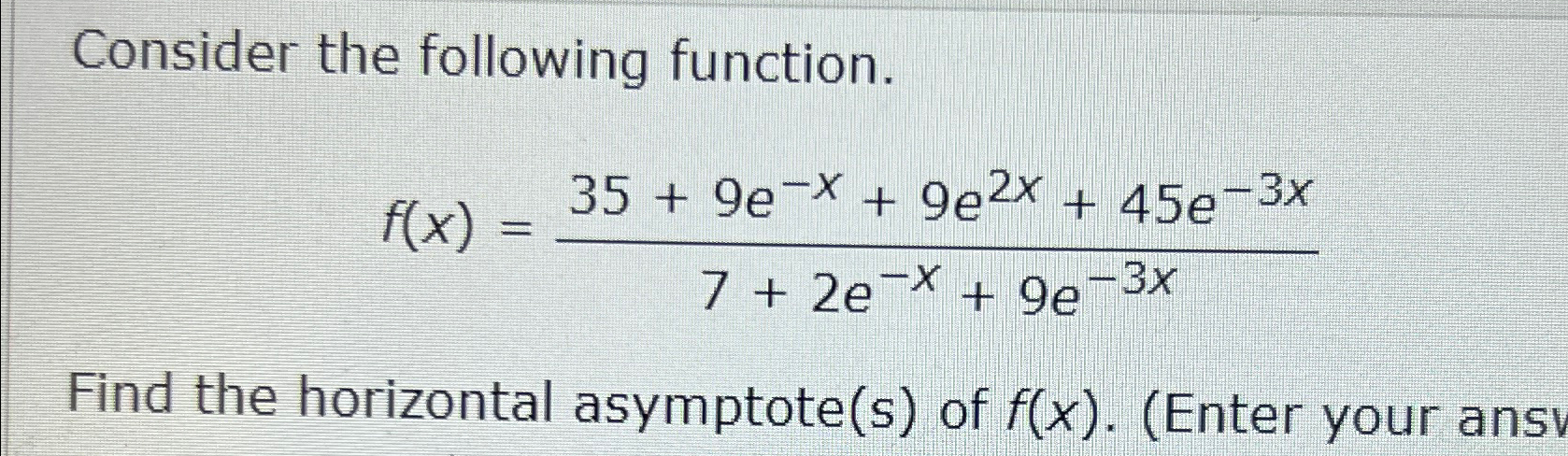 Solved Consider the following | Chegg.com
