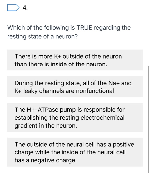 Solved D 4. Which of the following is TRUE regarding the | Chegg.com