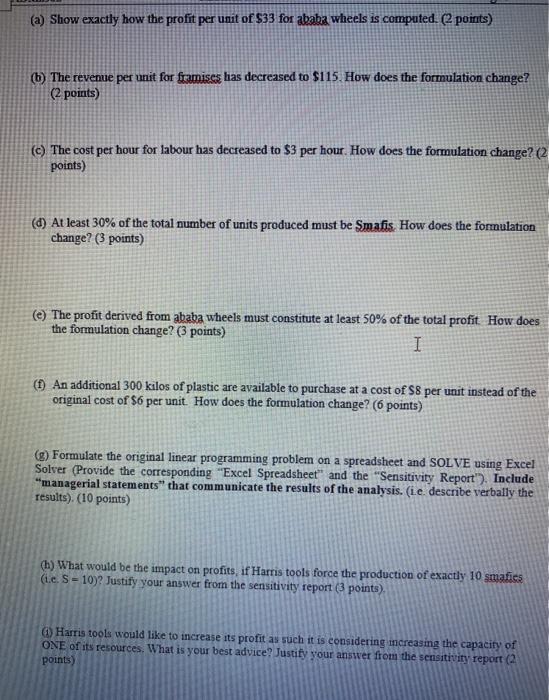 QUESTION 3: Linear Programming Formulation (33 | Chegg.com