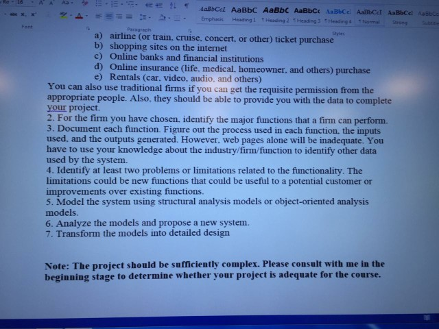 Solved System Analysis & Design Project Guidelines Project | Chegg.com