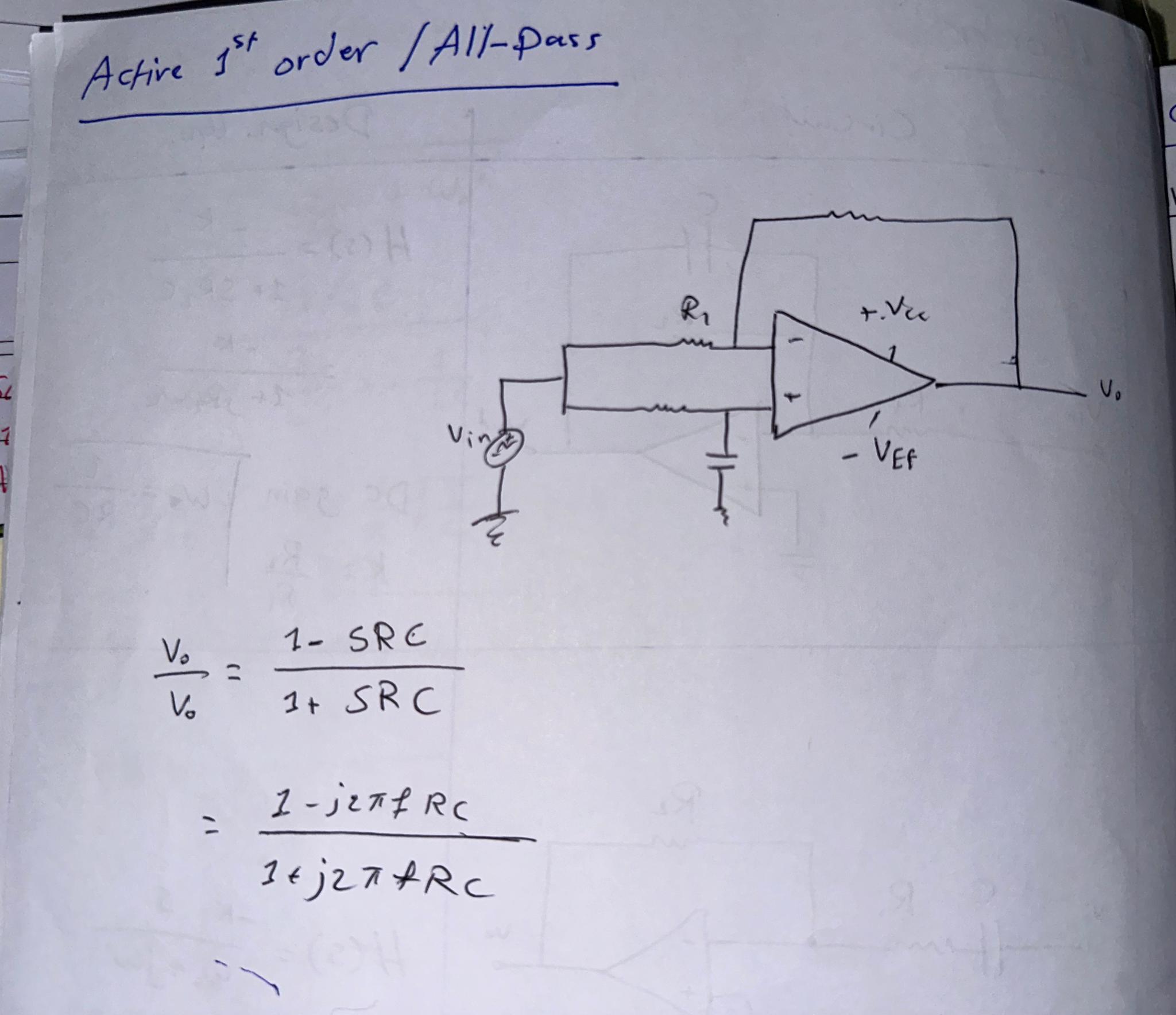 Solved Active 1st ﻿order | Chegg.com