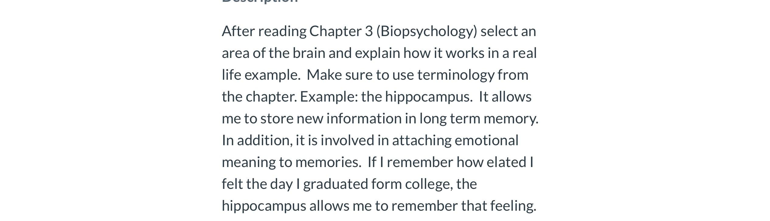 Solved After reading Chapter 3 (Biopsychology) ﻿select an | Chegg.com