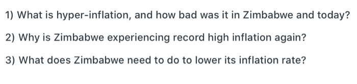 Solved 1) What is hyper-inflation, and how bad was it in | Chegg.com