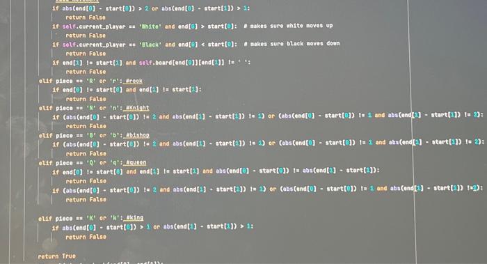Solved need help fixing the diagonal movement of bishop and | Chegg.com