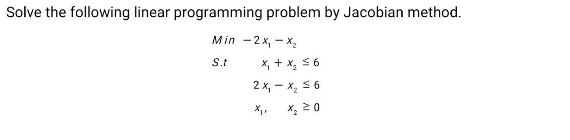 Solved Solve the following linear programming problem by | Chegg.com