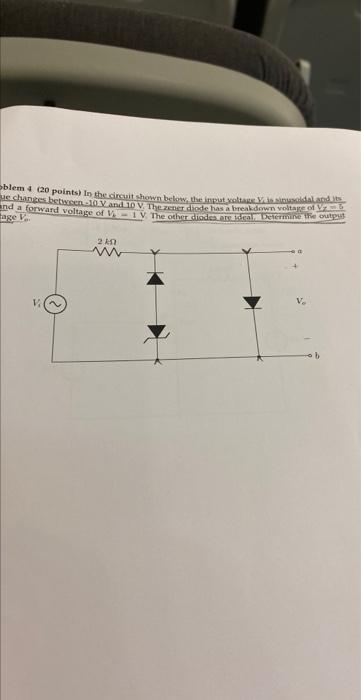 Solved blem 4 . 20 points) In the diresit shown belos, the | Chegg.com