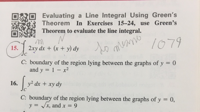 Solved Evaluating a Line Integral Using Green's Theorem In | Chegg.com
