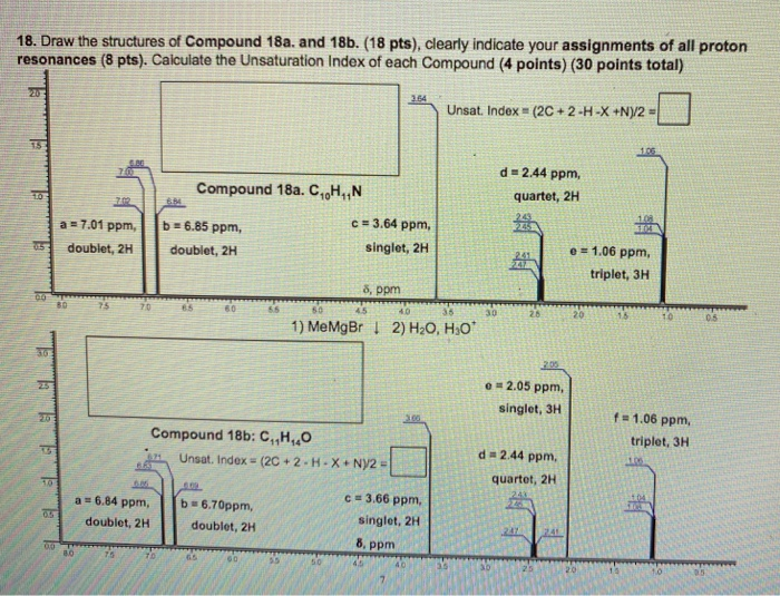 Solved 18. Draw the structures of Compound 18a, and 18b. (18 | Chegg.com