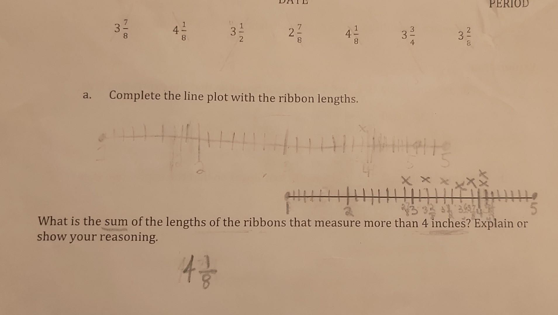 what is the sum of the length of the ribbons that | Chegg.com
