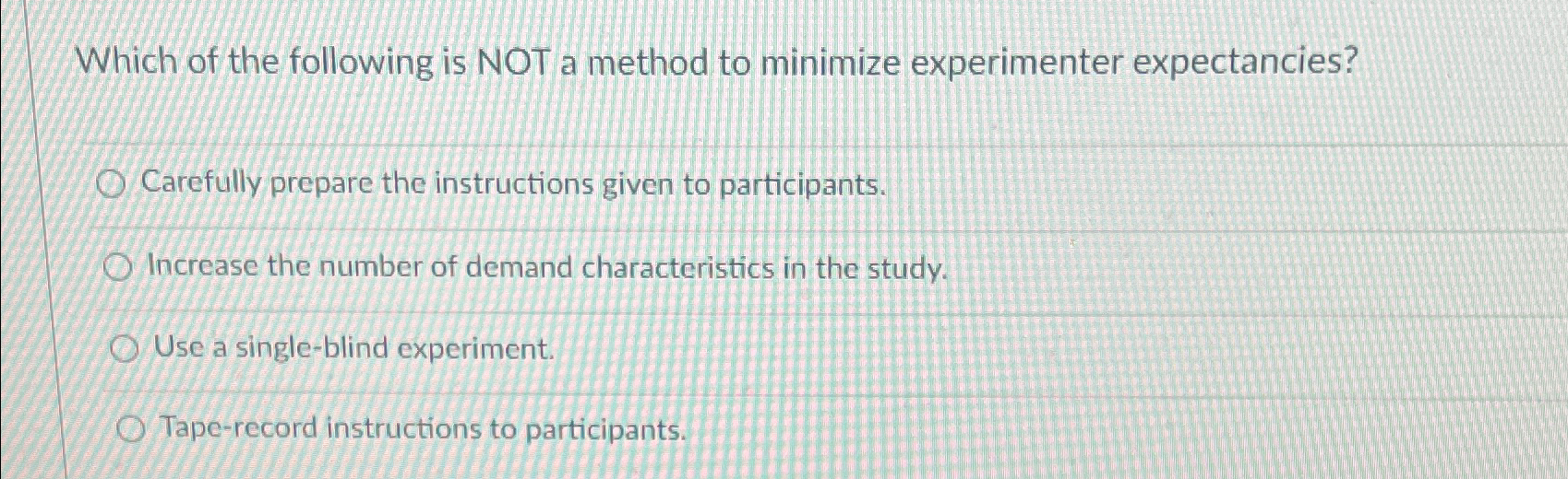 Solved Which of the following is NOT a method to minimize | Chegg.com