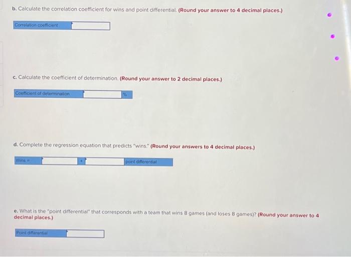 Solved For each of the 32 National Football League teams, | Chegg.com