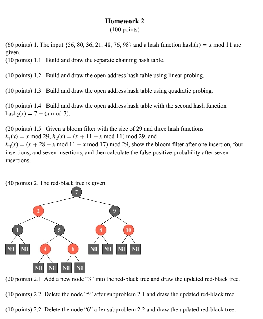 Solved Homework 2(100 ﻿points)(60 ﻿points) 1. ﻿The input | Chegg.com