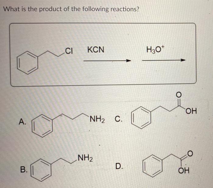 Solved What is the product of the following reactions? | Chegg.com