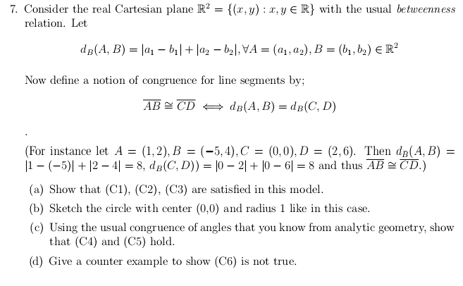 = 7. Consider the real Cartesian plane R2 relation. | Chegg.com