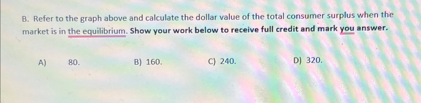B. ﻿Refer to the graph above and calculate the dollar | Chegg.com