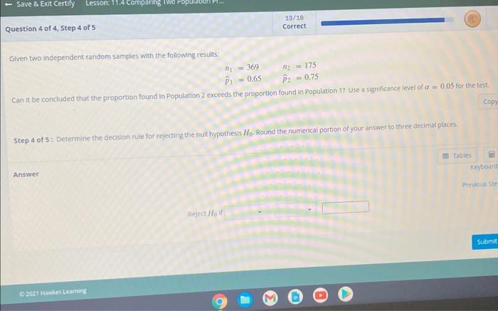 Solved Save & Exit Certify Lesson: 11.4 Comparing w Question | Chegg.com