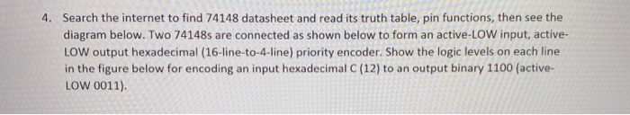 Solved 4. Search the internet to find 74148 datasheet and | Chegg.com