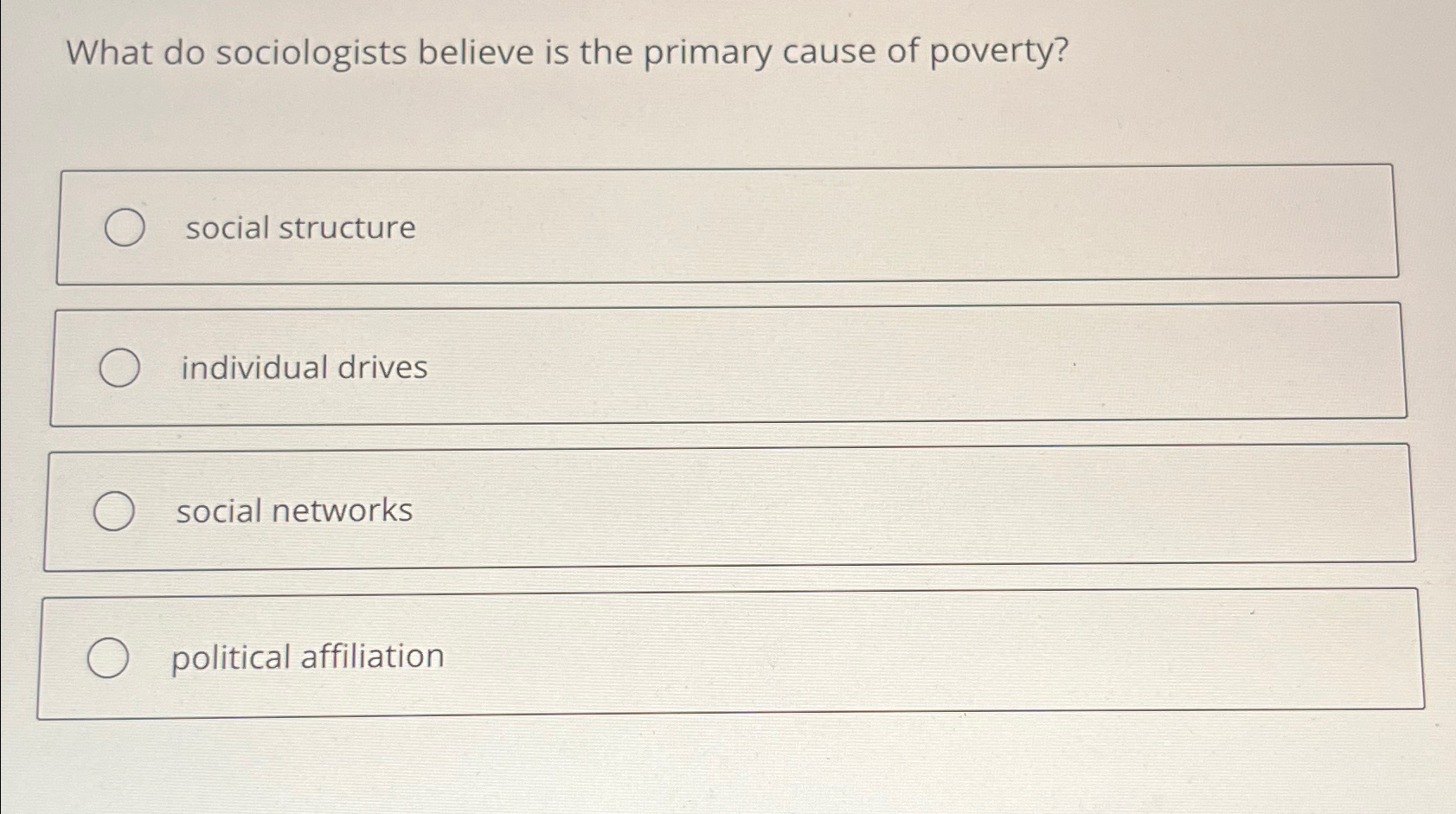 Solved What do sociologists believe is the primary cause of | Chegg.com