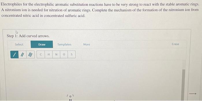 Solved Electrophiles for the electrophilic aromatic | Chegg.com