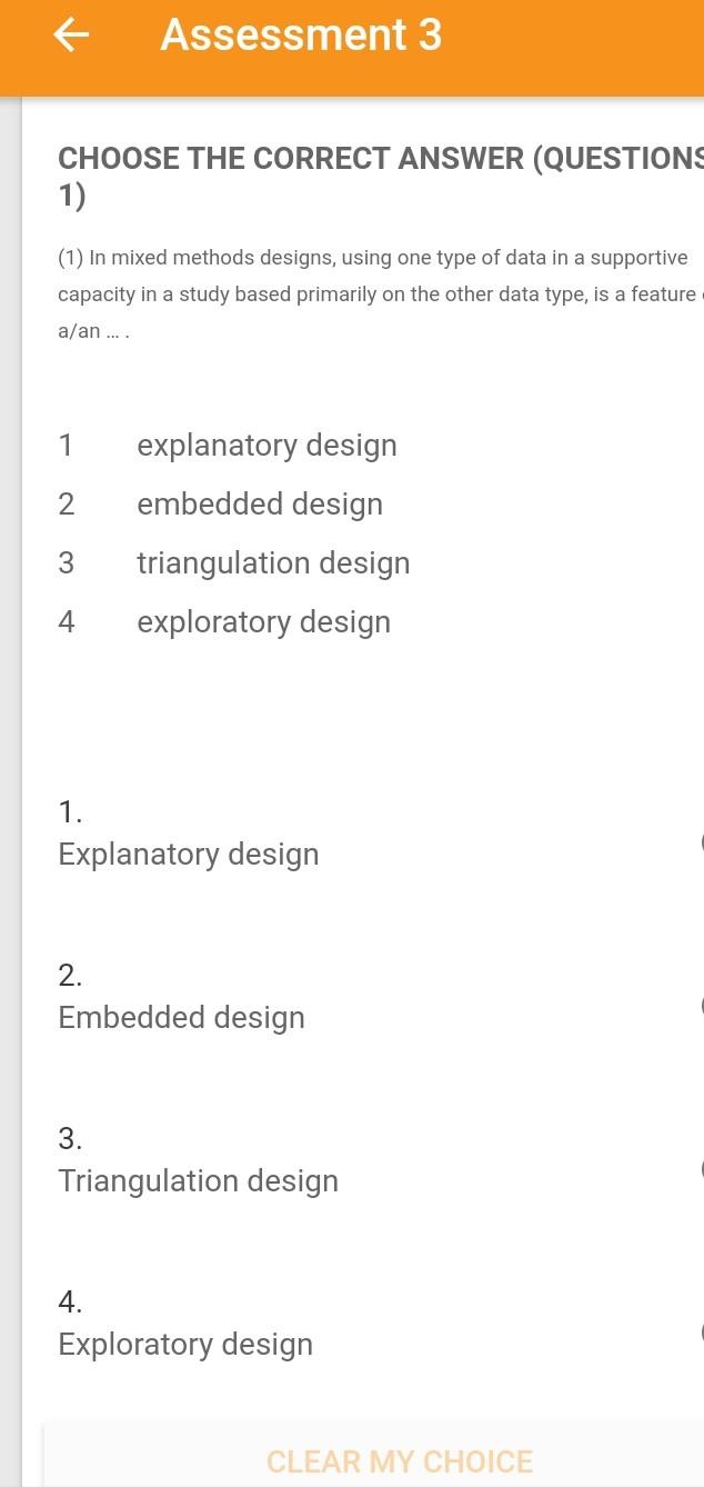 Solved CHOOSE THE CORRECT ANSWER (QUESTION 1) (1) In mixed | Chegg.com