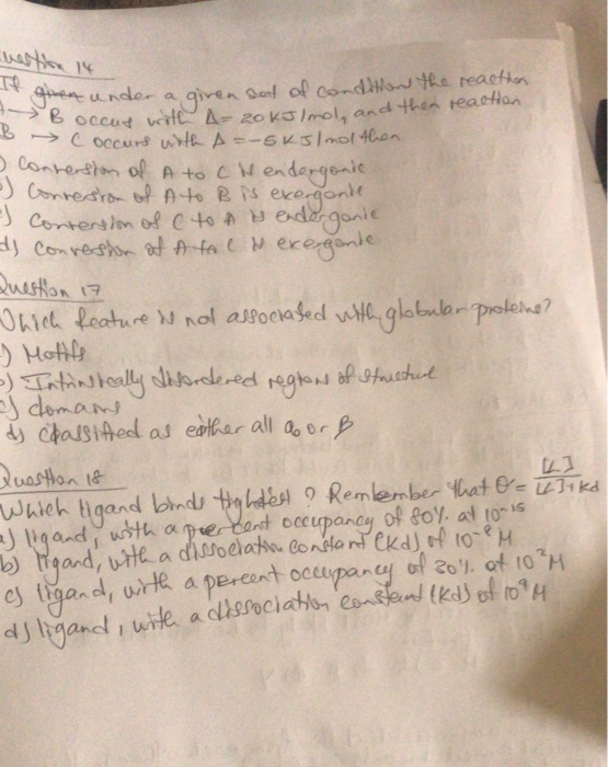 Solved 7 Boccus with A=20kJ/mol, and then realtion vertika | Chegg.com